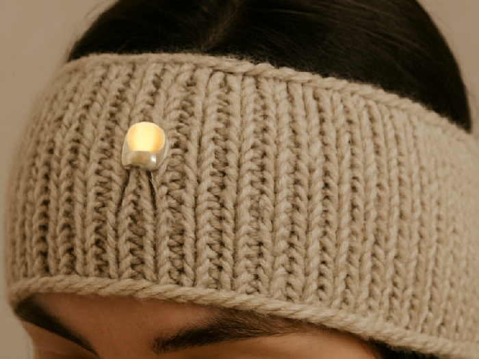 Knitting with Conductive Yarn – LED Headband DIY Tutorial